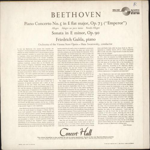 Friedrich Gulda Beethoven: Piano Concerto No. 5 in E Flat Major, Op.73 ("Emperor") / Sonata in E ...